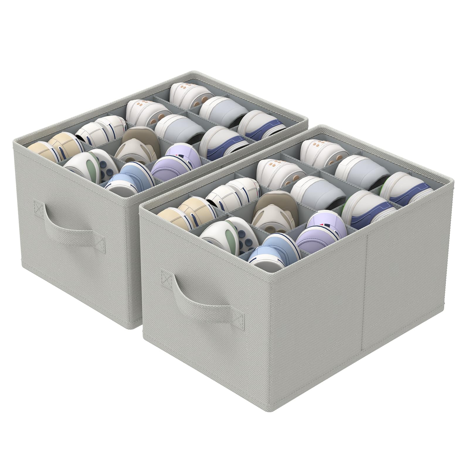 Amazon.com: GUOHNHE 2 Pack Shoe Organizer for Closet, Fits Up to 24 ...