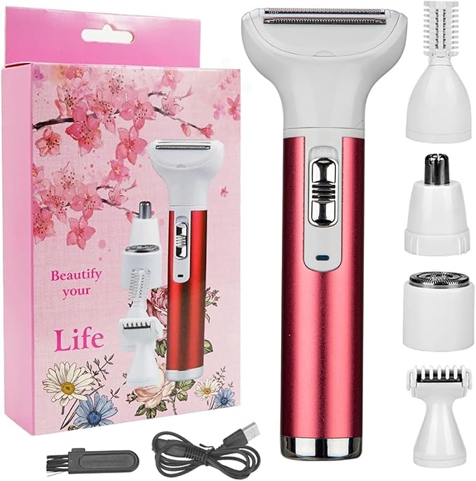Amazon.com: Electric Razor for Women 5 in 1 Shaver Electric Painless ...