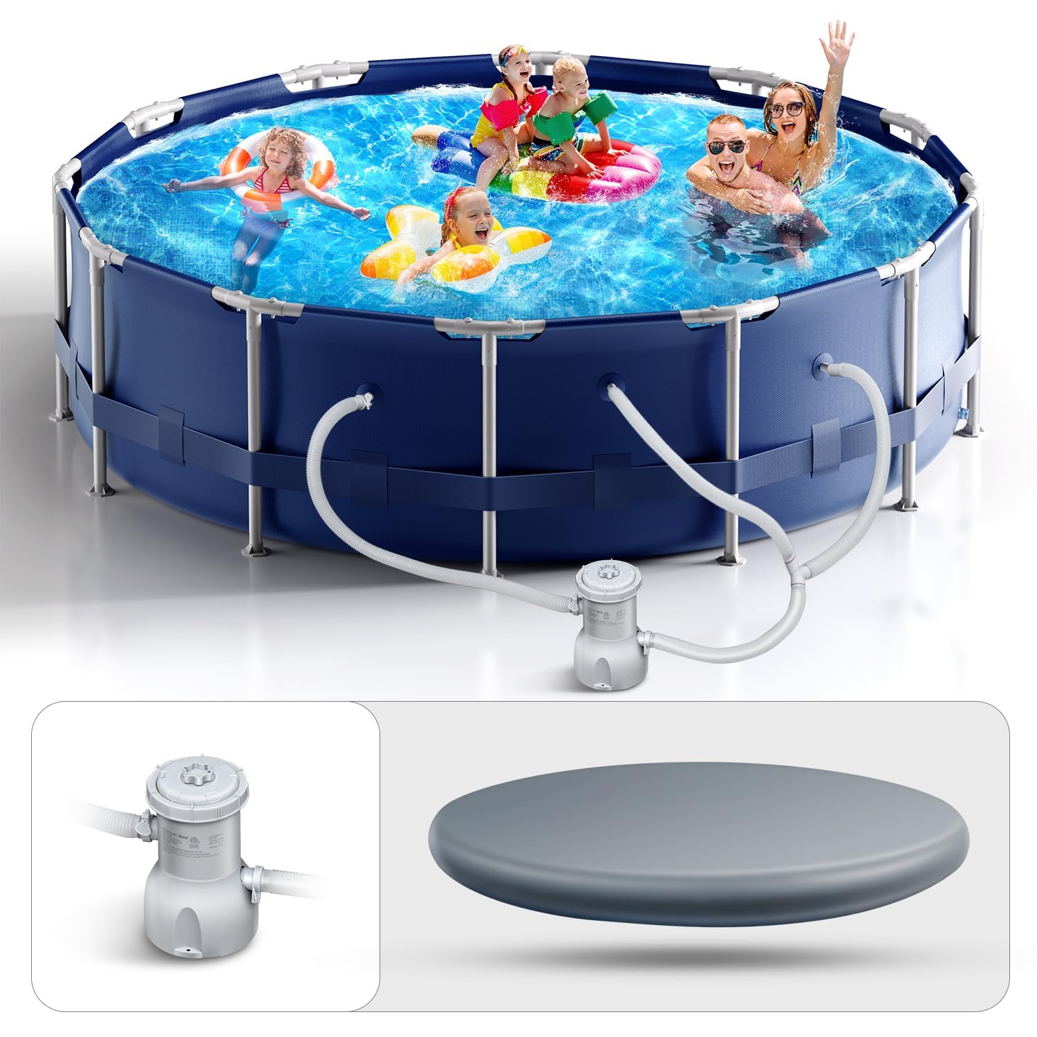 Amazon.com: Cool Round Framed Swimming Pool 12' X 33" Round Pool Above ...