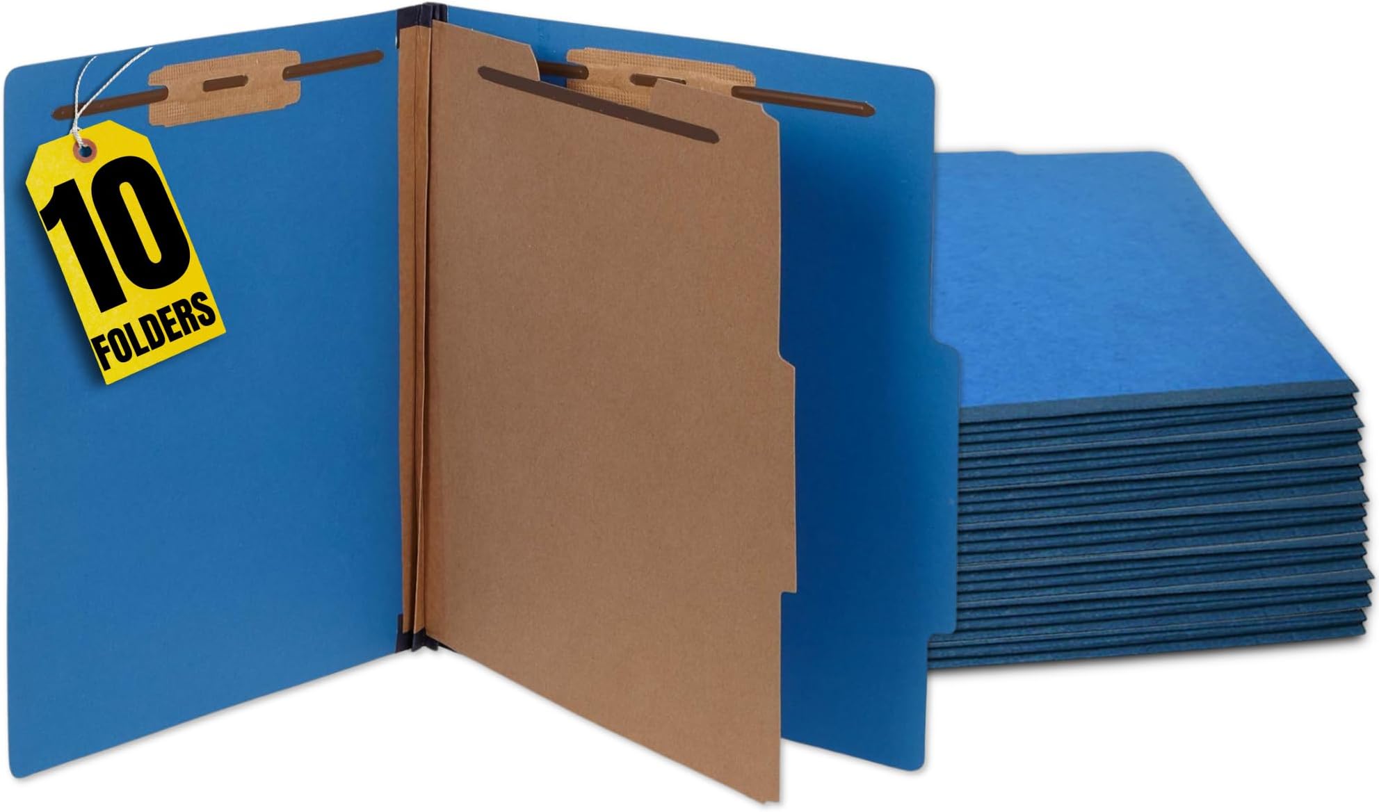 Amazon.com : 1InTheOffice Pressboard Classification Folders, 2 Dividers ...