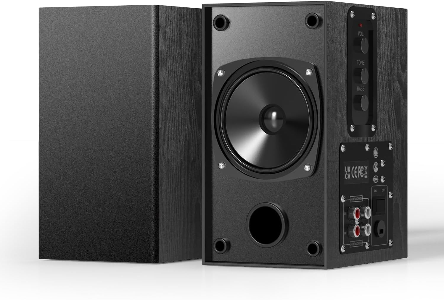 Amazon.com: Saiyin Passive Bookshelf Speakers for Desktop Stereo or ...