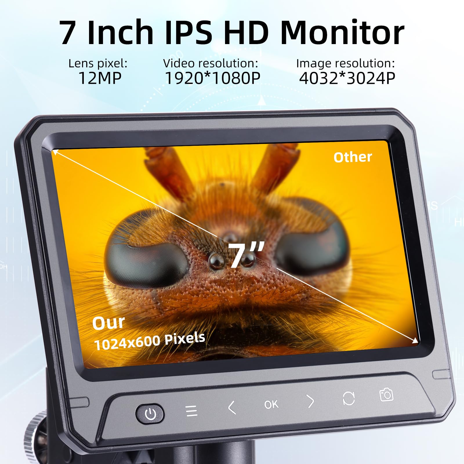 Snapklik.com : 7 Parfocal Digital Microscope,1080P IPS HD Display ...