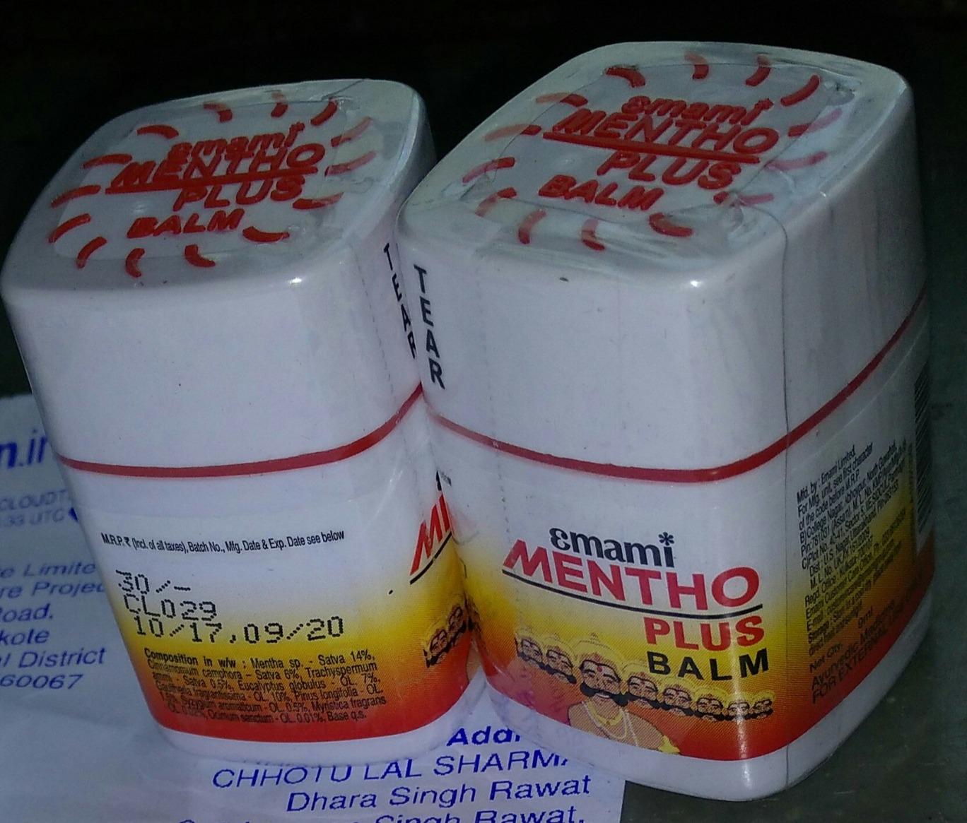 Emami Mentho Plus Balm - 8 ml : Amazon.in: Health & Personal Care