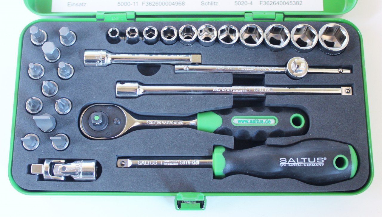 SALTUS Ratchet Box 28-Piece Ratchet Box Socket Set Tool Set 1/4 Inch ...
