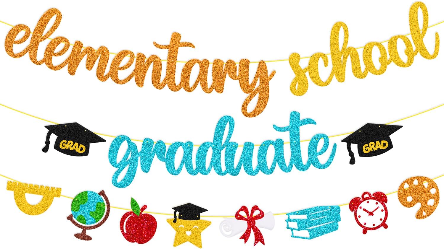 Amazon.com: Elementary School Graduate Banner Primary Graduation Party ...