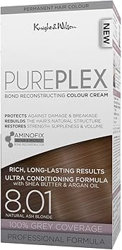 Knight & Wilson PurePlex Natural Ash Blonde Permanent Hair Colour Dye ...
