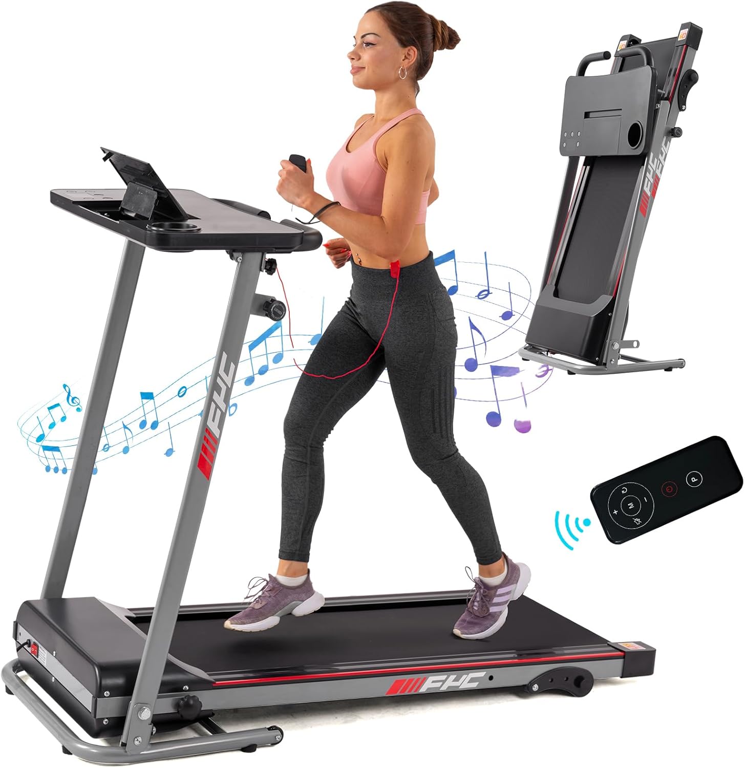 FYC Folding Treadmill for Home - Slim Compact Running Machine Portable ...