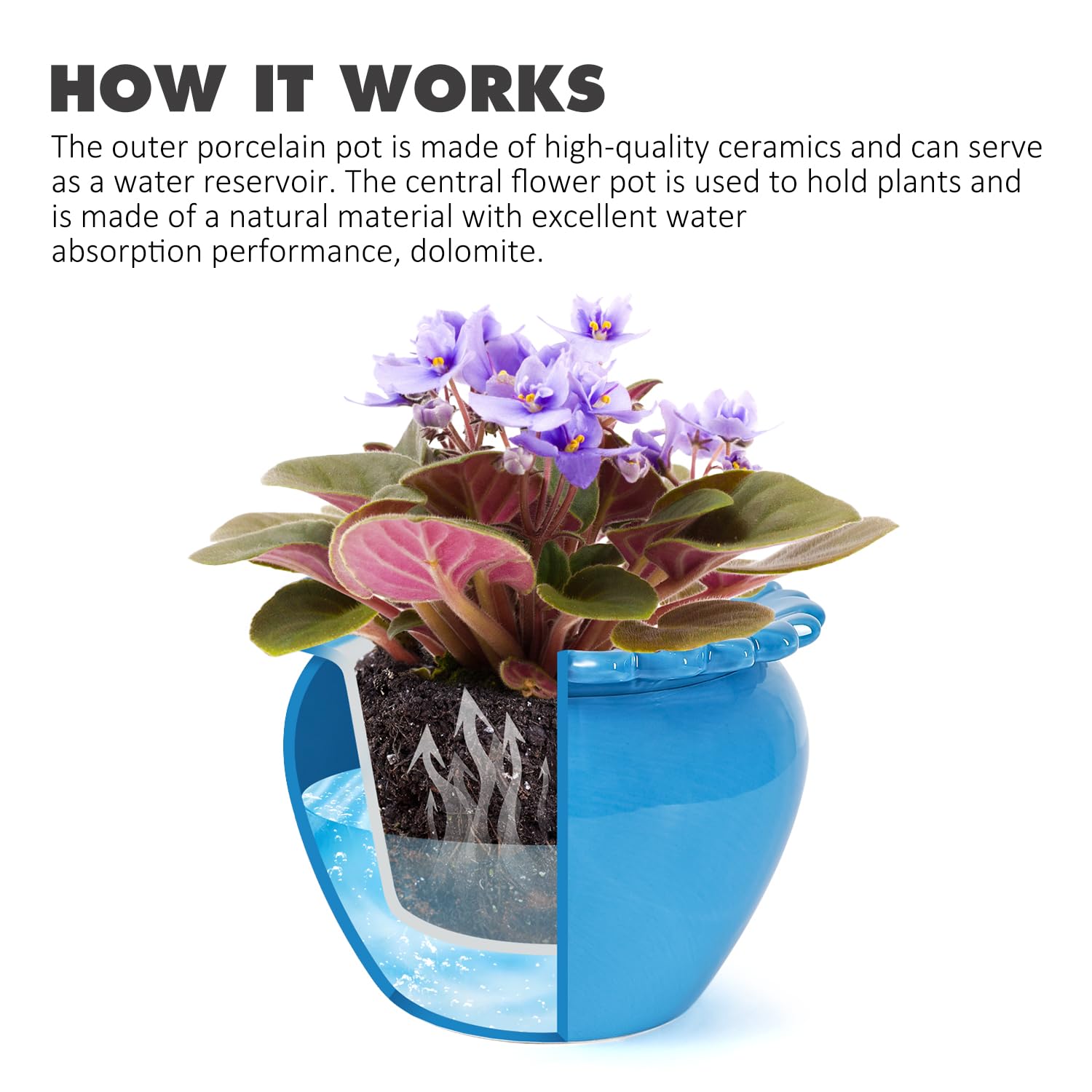 Ceramic Self Watering Containers Largest Self Watering Container