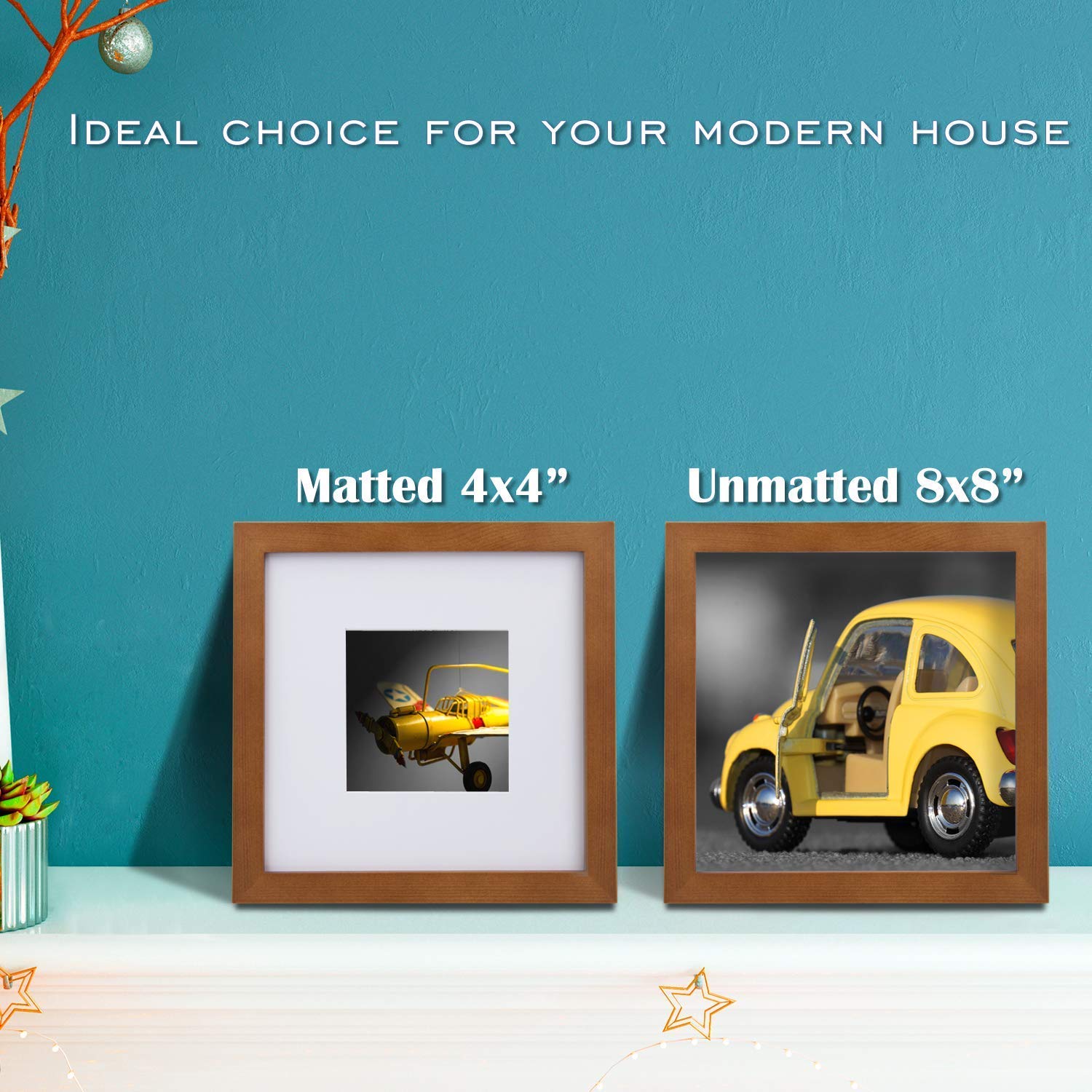 Snapklik.com : Egofine 8x8 Picture Frame Made Of Solid Wood