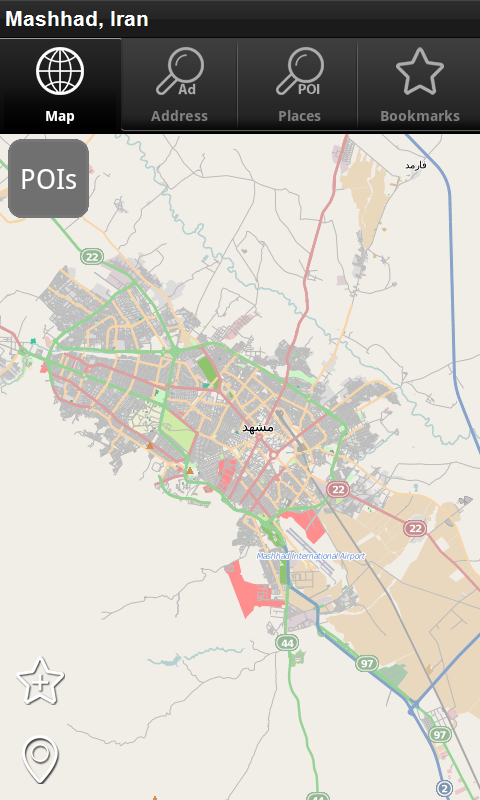 Mashhad, Iran Offline Map (Golden Forge) - App on Amazon Appstore