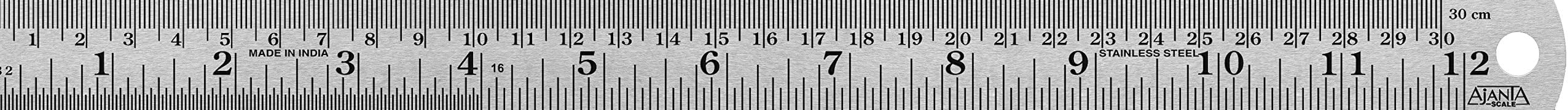 Ajanta Steel Ruler Scale (Set of 10, 30 cm x 2.5 cm x 0.5 cm, Silver ...