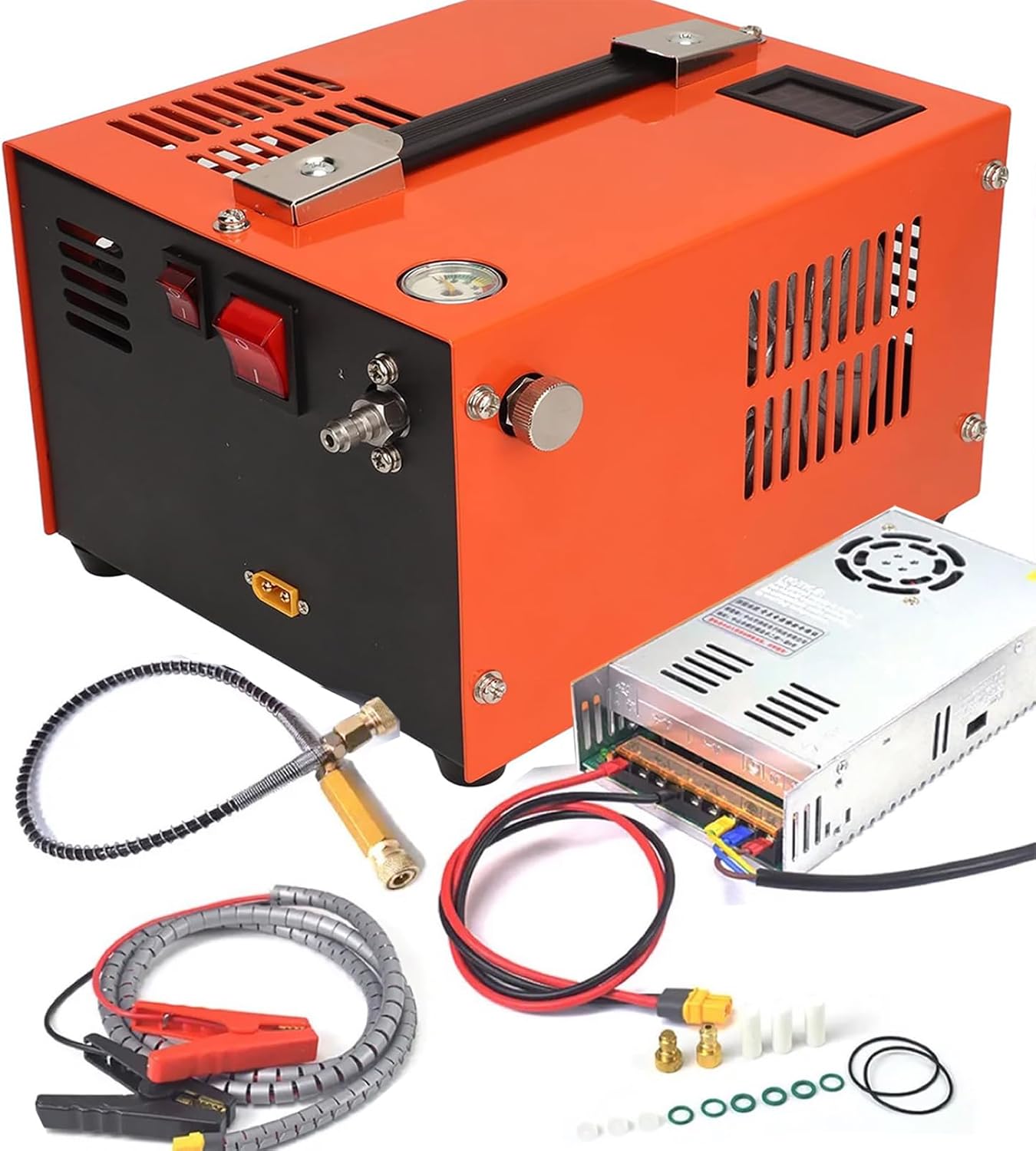 Amazon.com: High Pressure PCP Air Compressor, 4500psi/30Mpa, with Power ...
