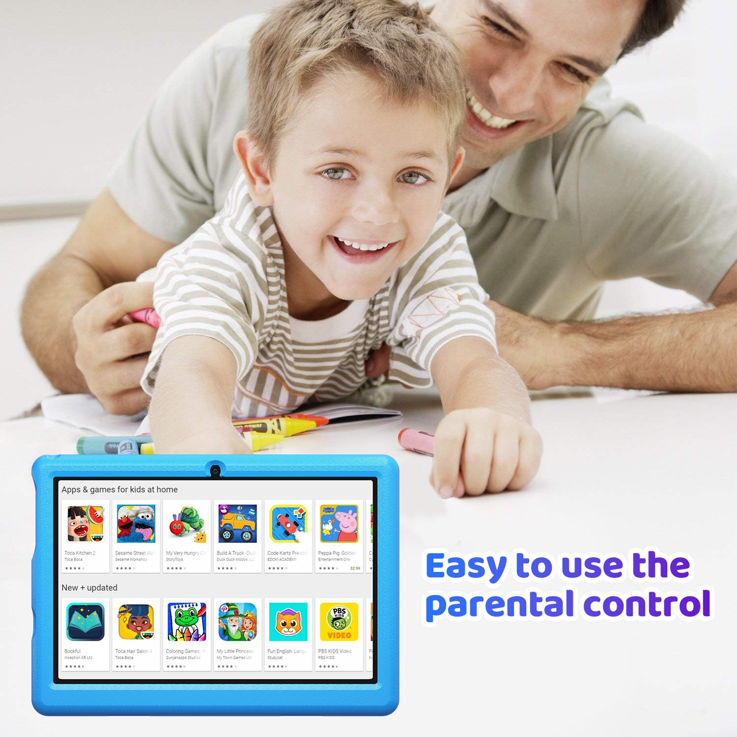 Snapklik.com : Okaysea Kids Tablet Android 12 Tablet PC, 10.1 Screen ...