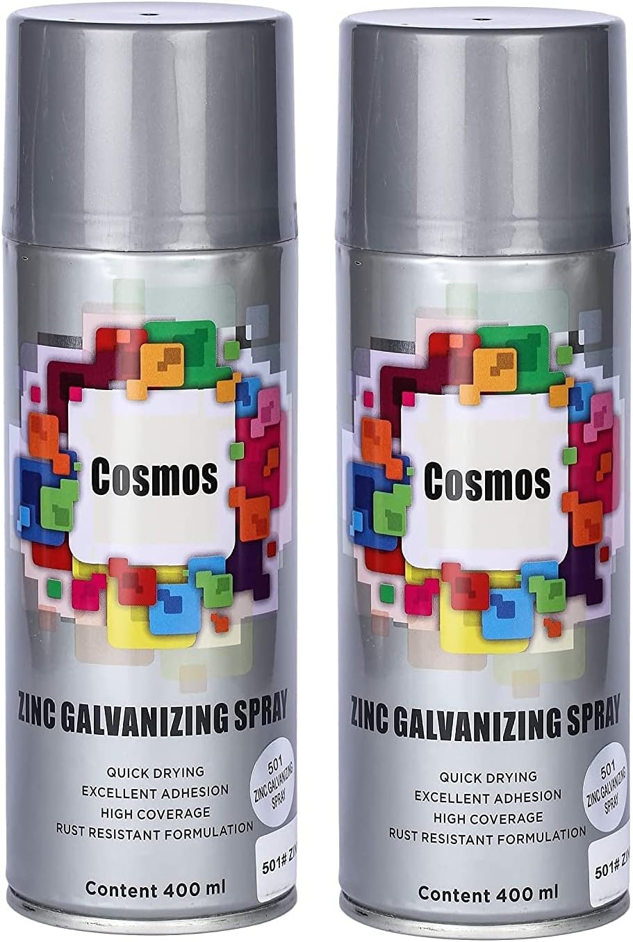 Cosmos Paints Zinc Galvanizing Spray Paint, 400 ml (Pack of 2) : Amazon.in: Home Improvement