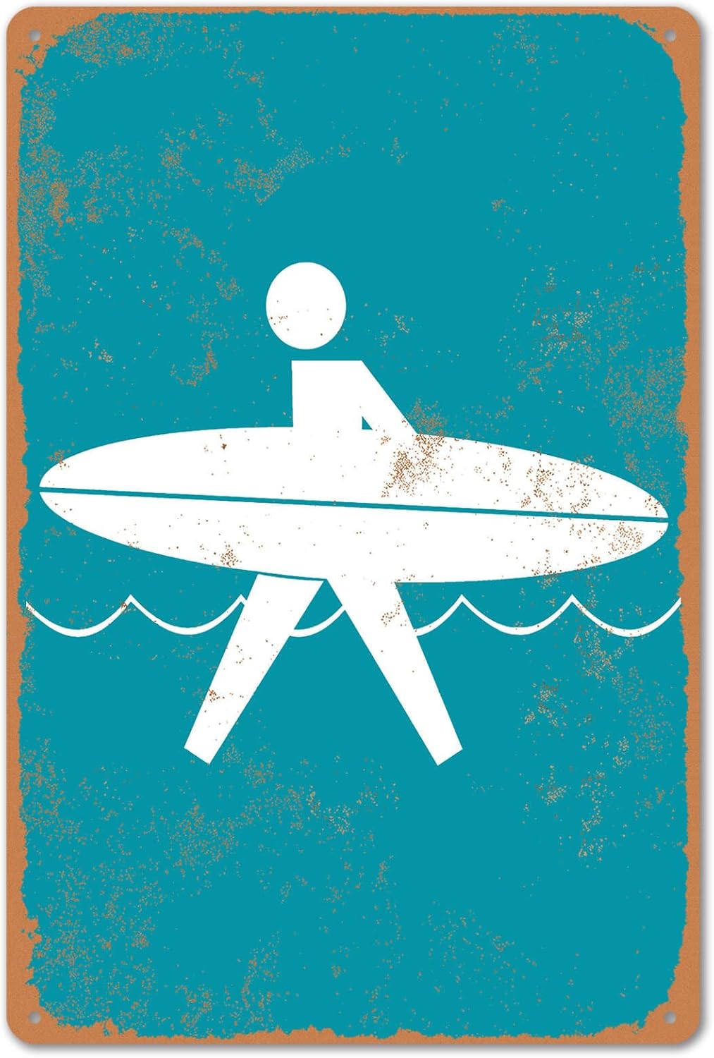 Amazon.com: Ubewair Retro Metal Tin Sign 8x12 Inch Surfing Beach Bar ...