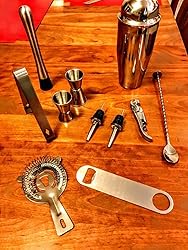 Amazon.com: Mixology Bartender Kit: 14-Piece Cocktail Shaker Set - Bar ...