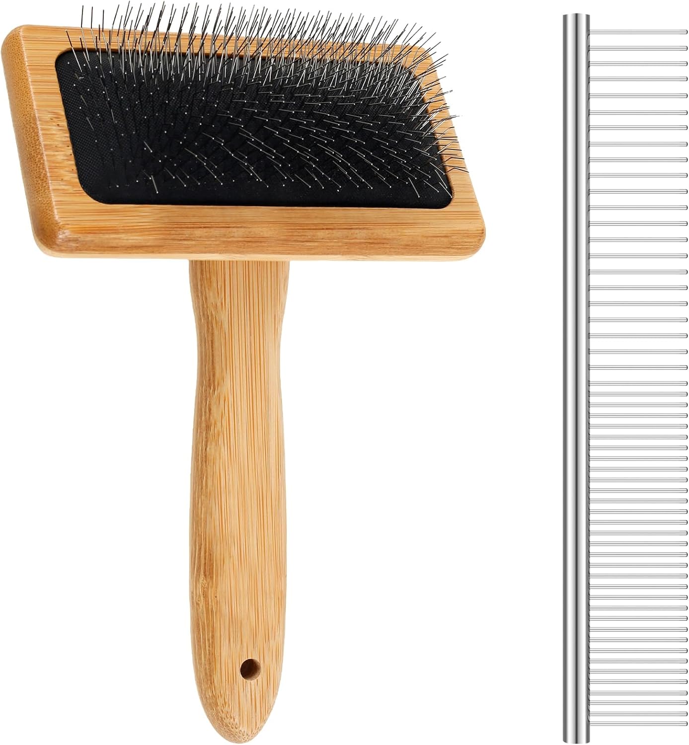 2Pcs Macrame Fringe Comb Set, Stainless Steel Pet Hair Combs, Macrame ...