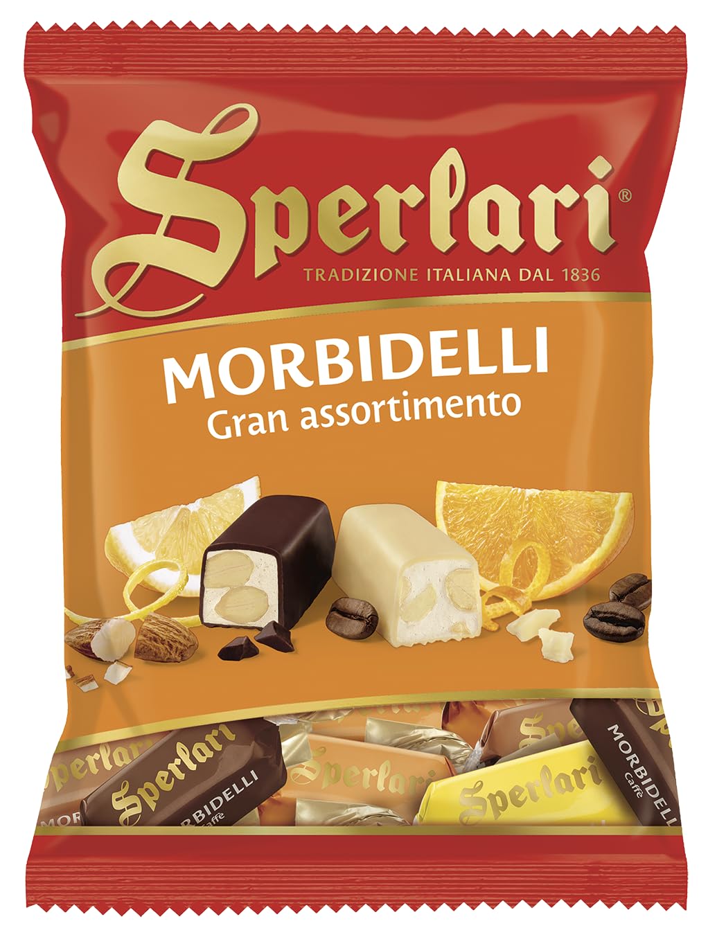 Amazon.com: SPERLARI CHOCOLATE - COATED SOFT NOUGAT BITES WITH ALMONDS ...