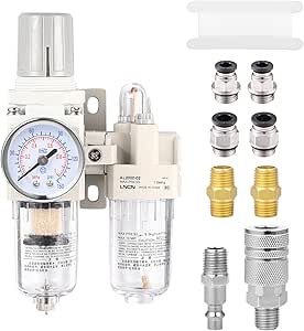 ZHONG AN 1/4 Inch Compressor Air Filter Pressure Regulator Water-oil Trap Separator Filter with ...