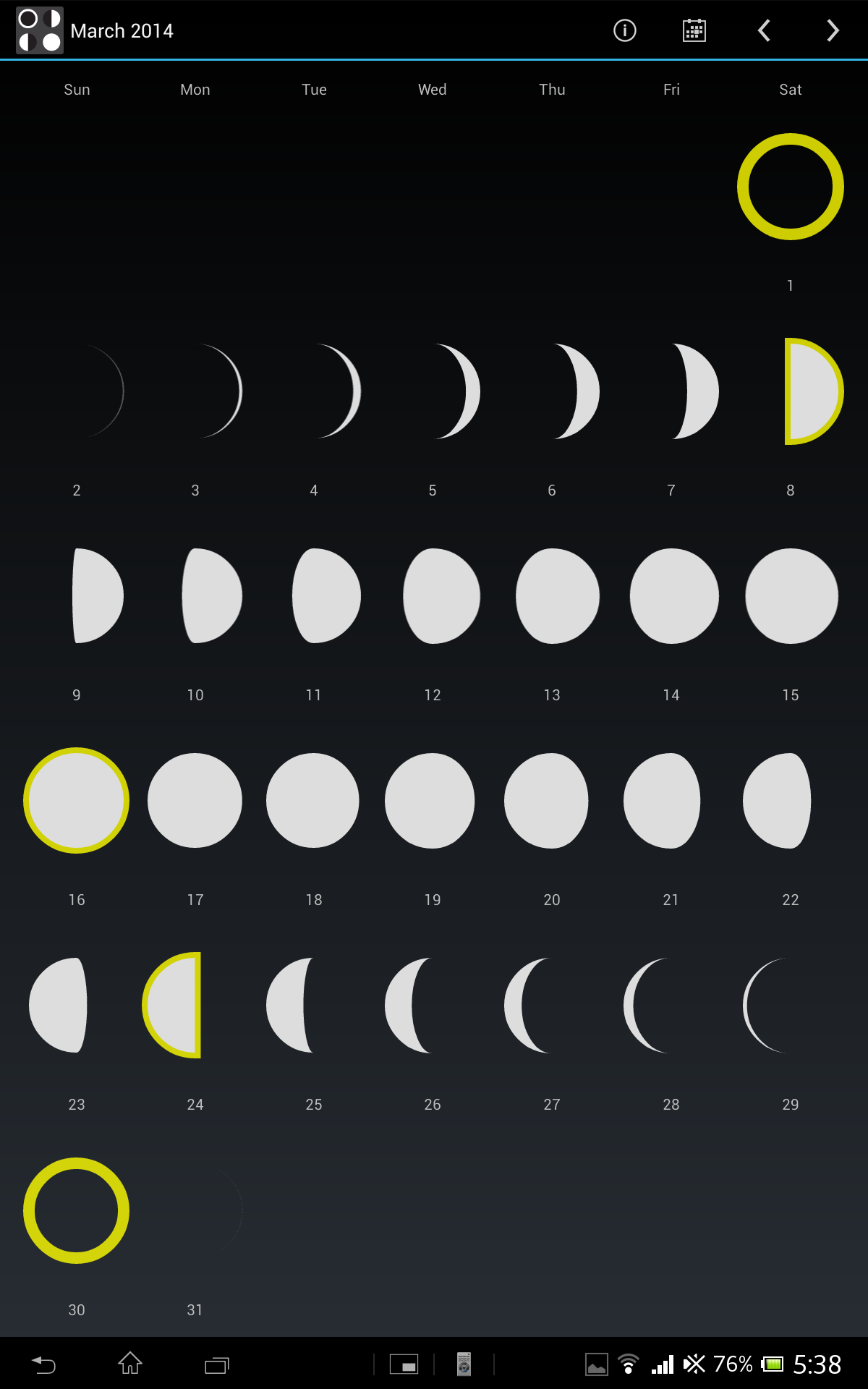 MoonCal - App on Amazon Appstore