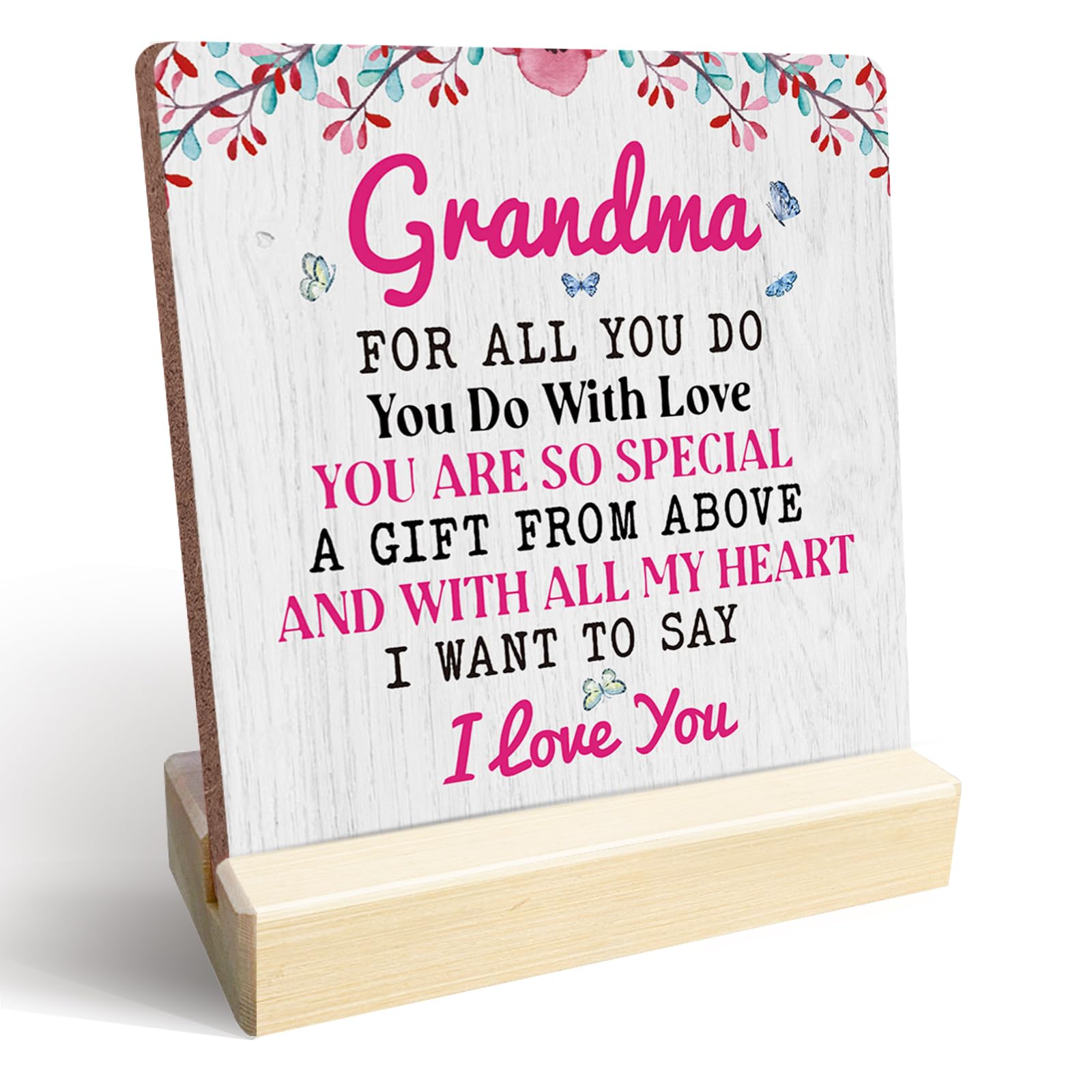 Amazon.com: Inspirational Grandma Gifts Rustic Wooden Desk Decor ...