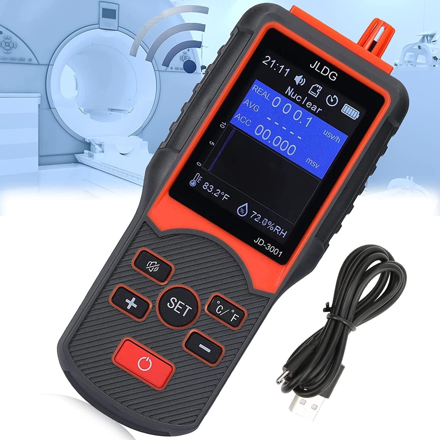 Amazon.com: KLUFO Digital Radiation Detector Handheld Nuclear Radiation ...