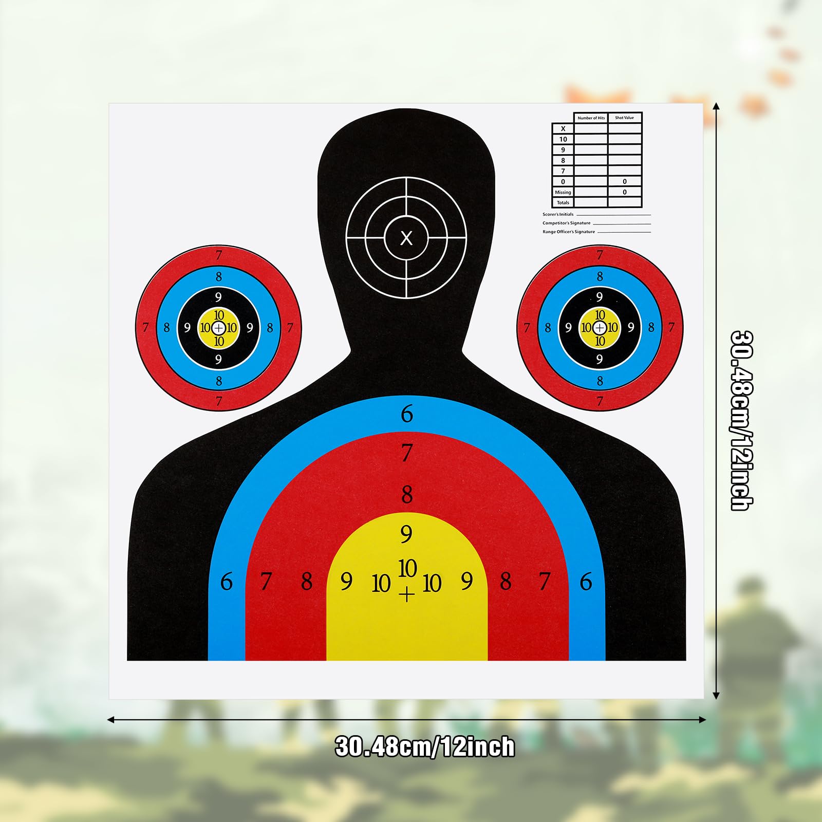 Snapklik.com : Fainne 200 Sheets Paper Targets For Shooting 12 X 12 ...