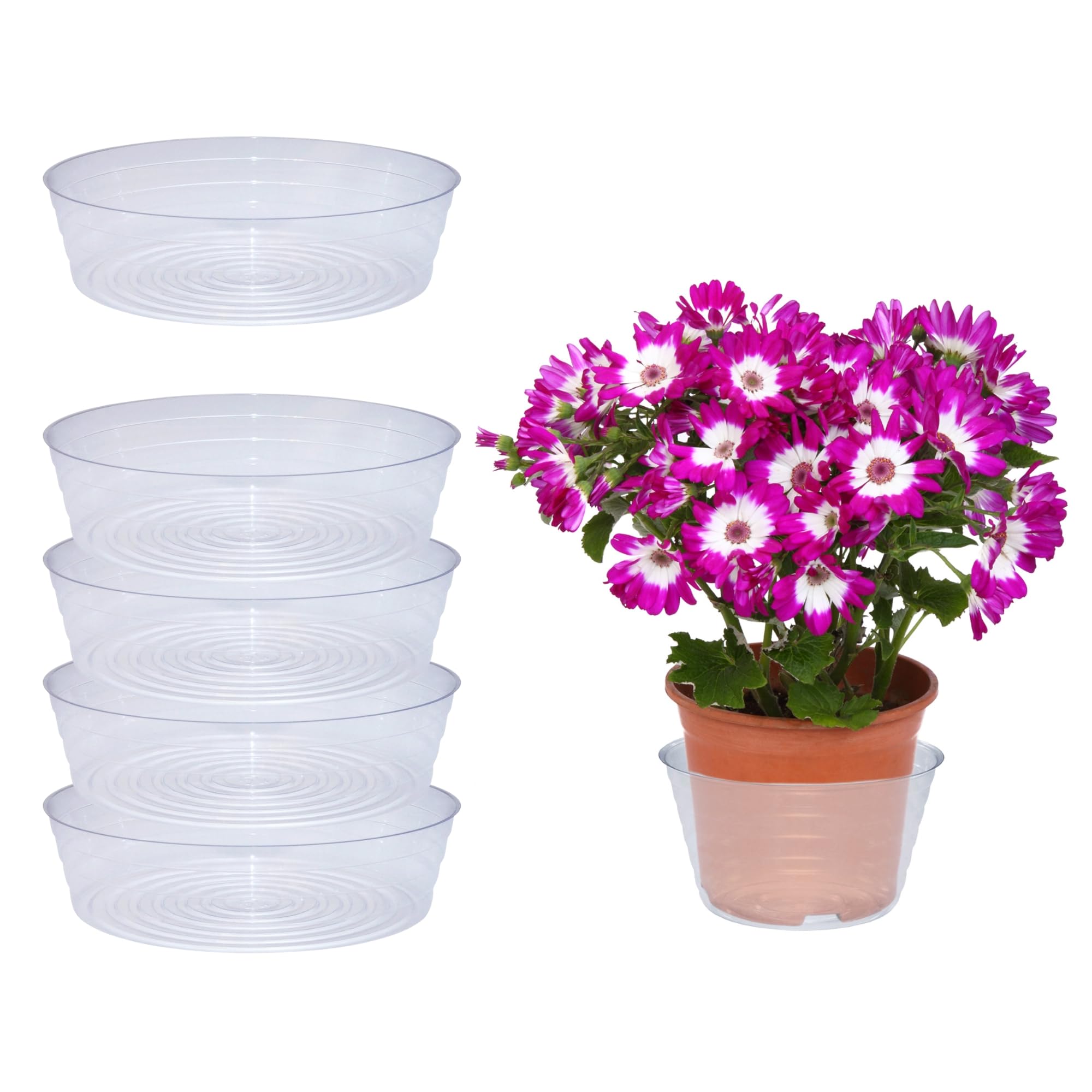 Round Plastic Plant Liners 3 PCS Half Round Planter Liner, Hanging