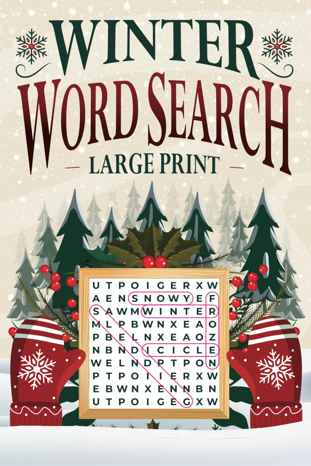 Winter Word Search for Adults: Large Print Puzzle Book with 3000+ Words ...
