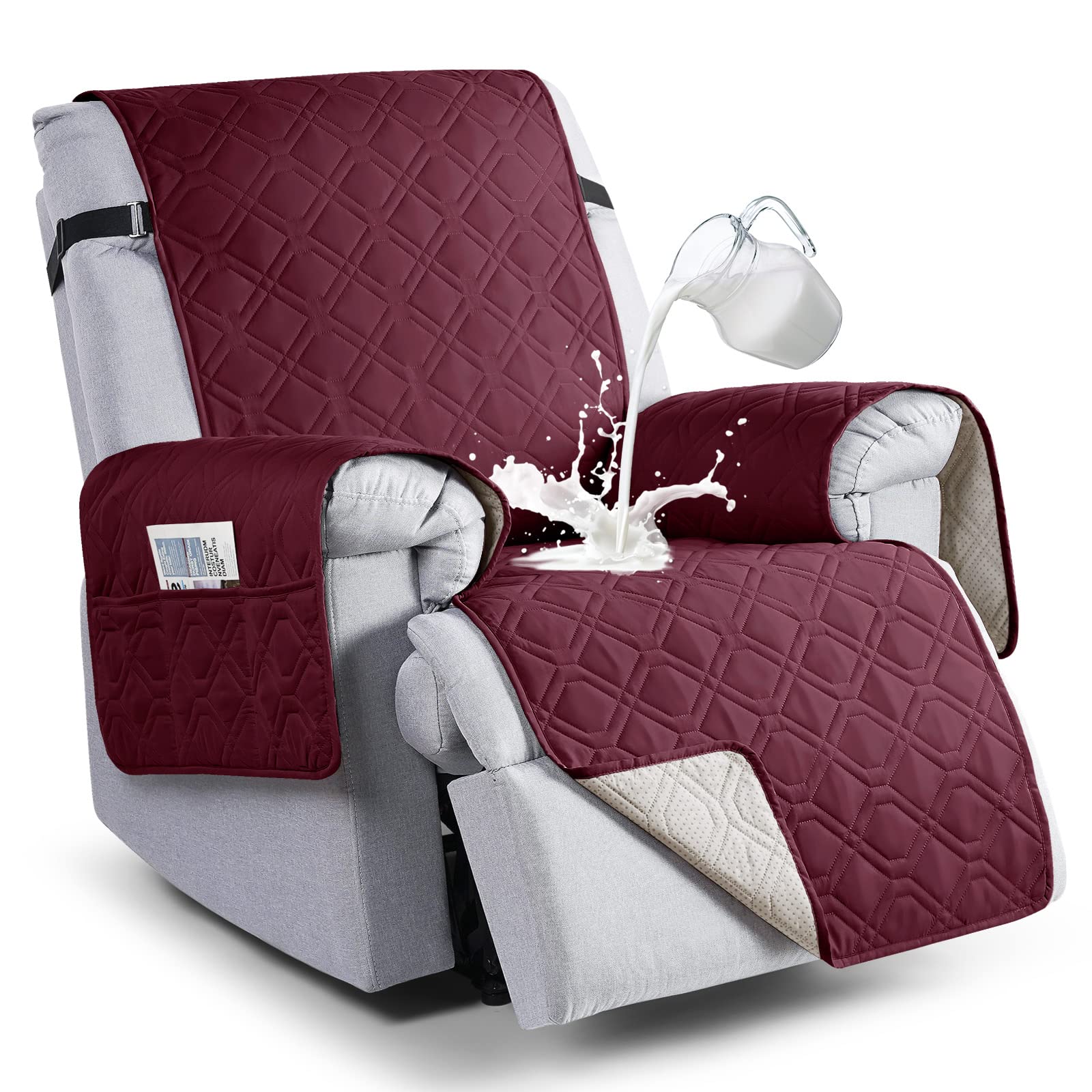 Amazon.com: VANSOFY 100% Waterproof Recliner Chair Covers, Recliner ...