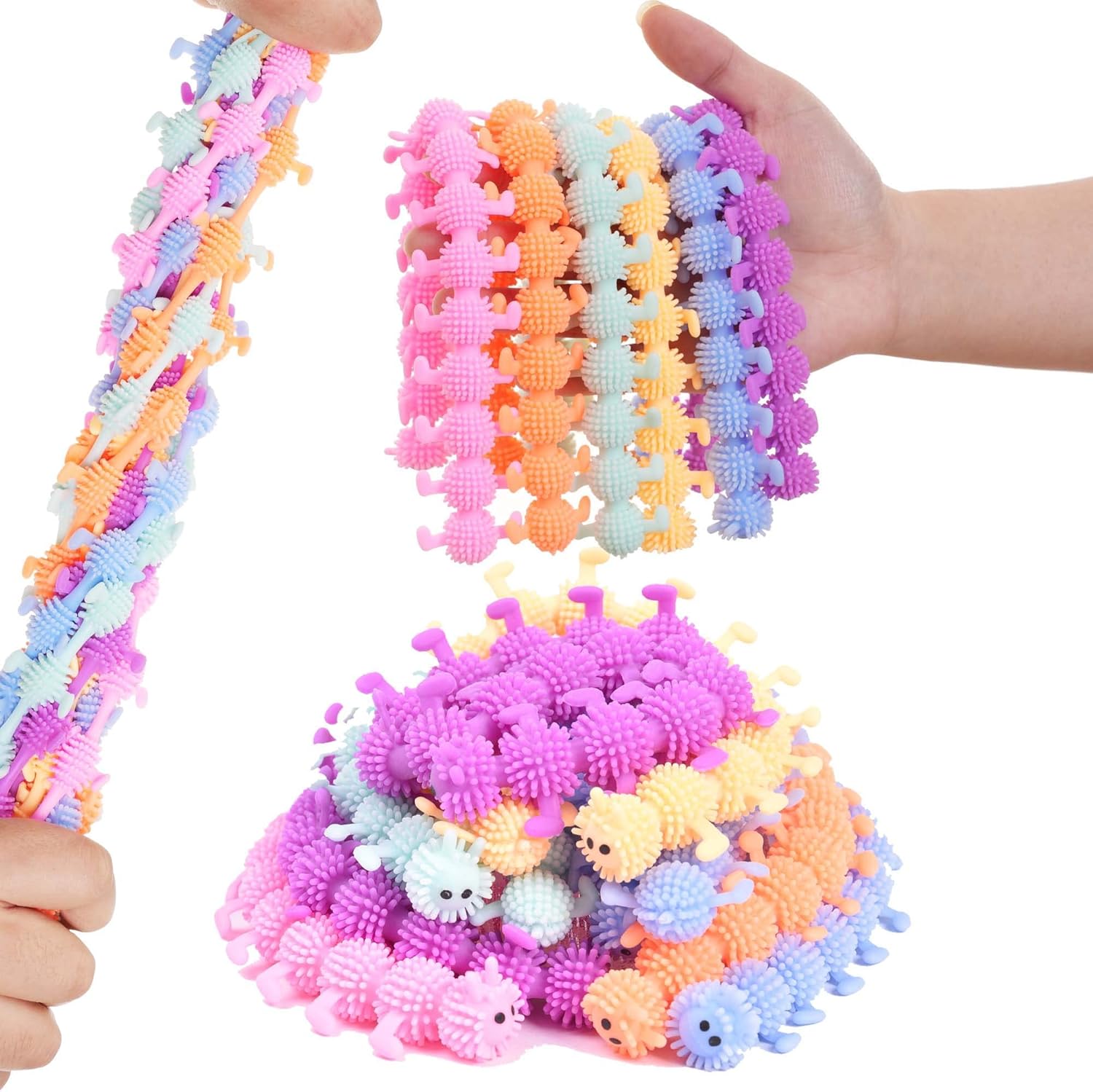 Amazon.com: 12 Pcs Caterpillar Sensory Toys, Stretchy String Fidget ...