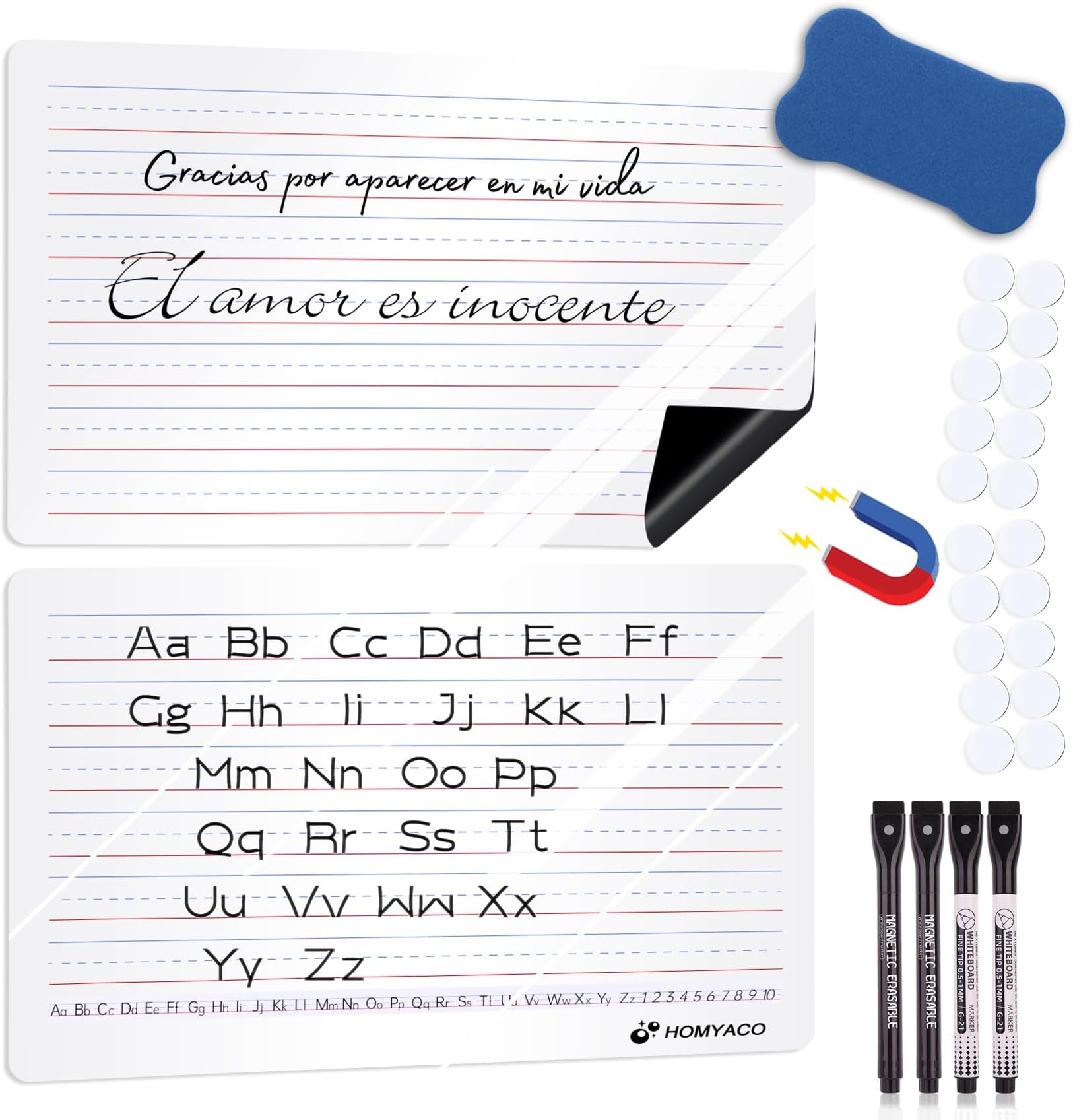 Amazon.com : Homyaco Large Magnetic Notebook Paper,Dry Erase ...