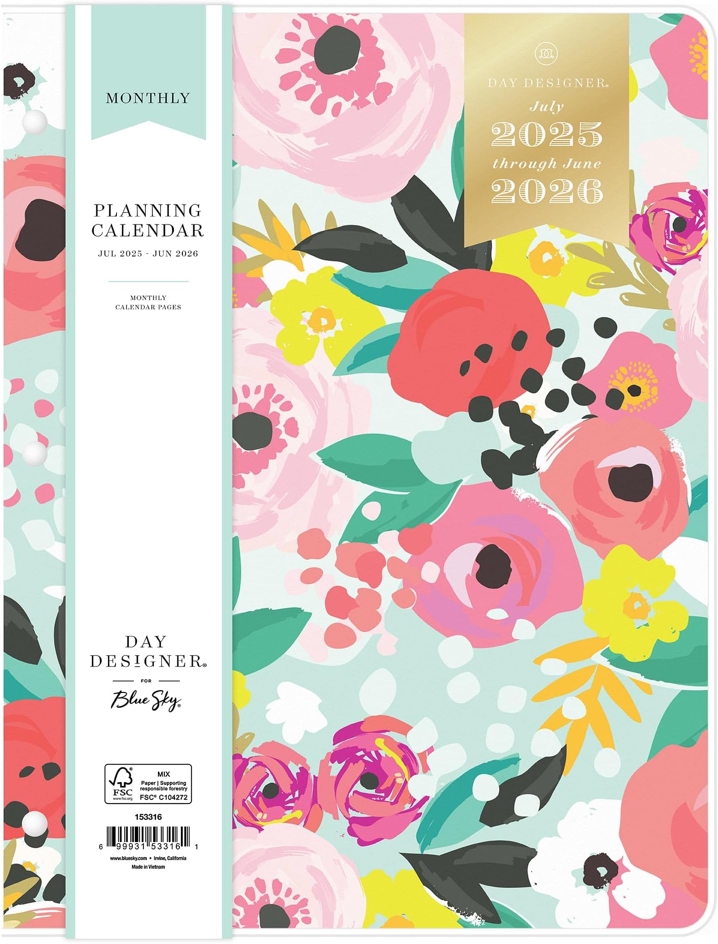 Amazon.com : Blue Sky Day Designer 2025-2026 Monthly Academic Year ...