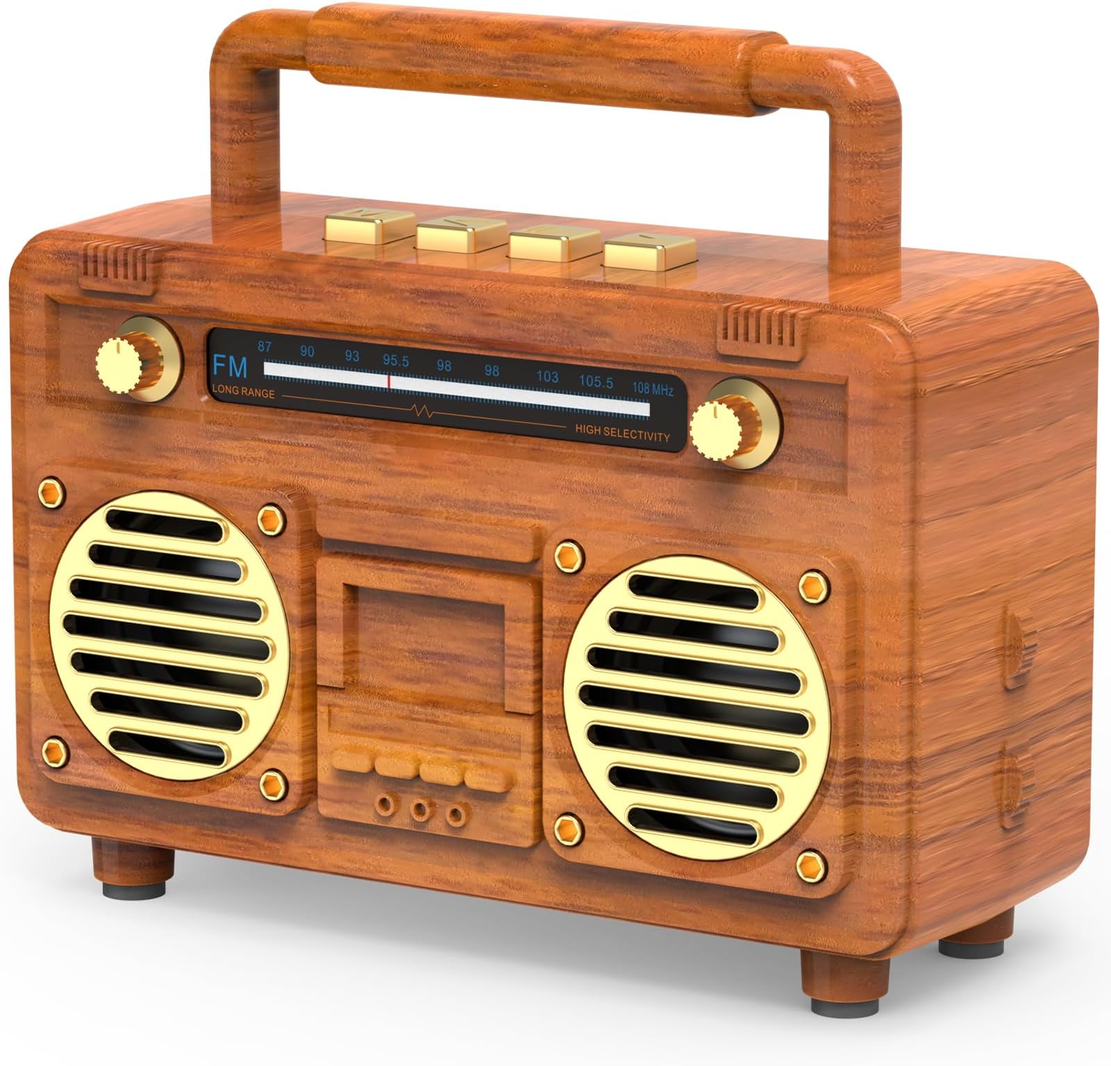 Amazon.com: Retro Bluetooth Speaker, Bass, Bluetooth 5.1 Wireless ...