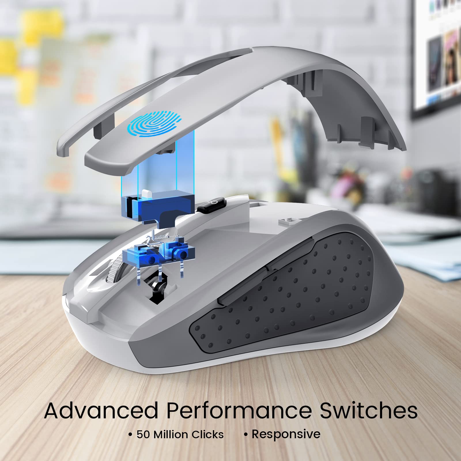 HOTWEEMS D-09 Wireless Mouse for Laptop - Ergonomic Plus Computer USB ...