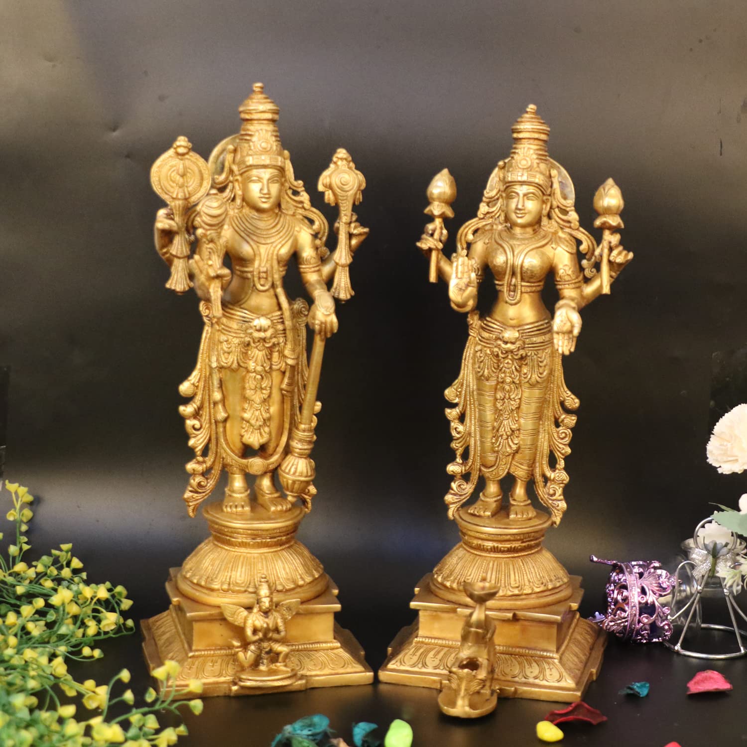 Buy ARTVARKOBig Brass Vishnu Laxmi Murti Lord Bhagwan Vishnu Narayan ...