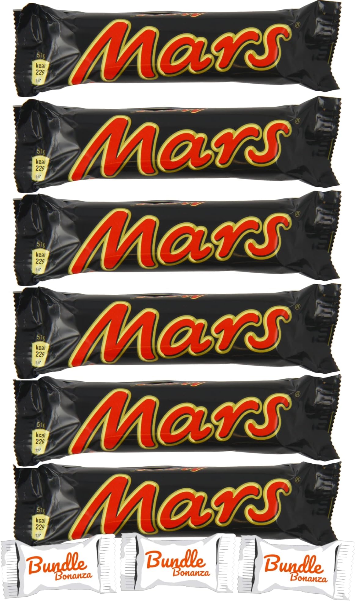 Amazon.com: Mars BAR Chocolate, 51g Each (6 Pack) W/Bundle Bonanza Candy