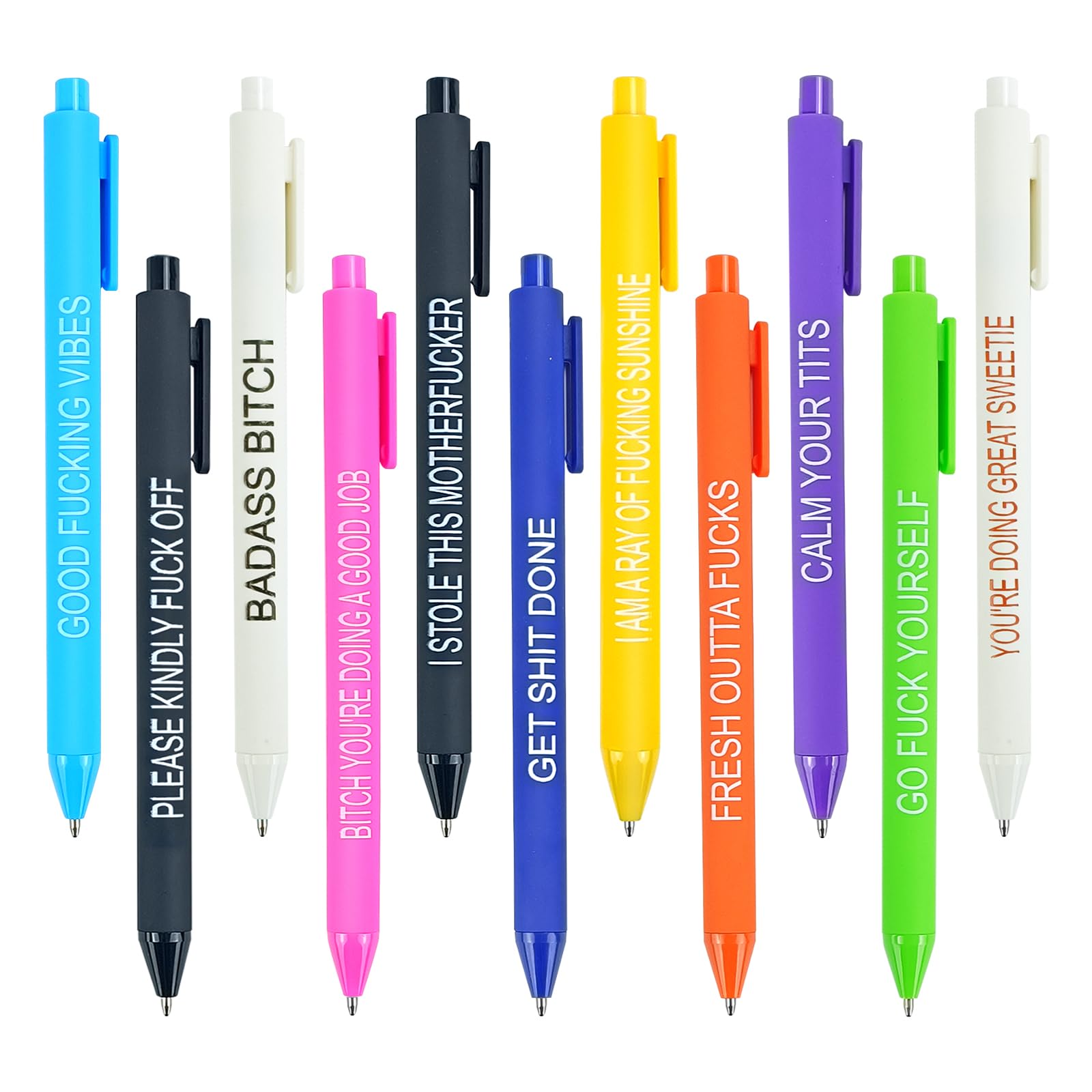Amazon.com : QPEY 11Pcs Funny Pen for Adults, Swear Word Daily ...