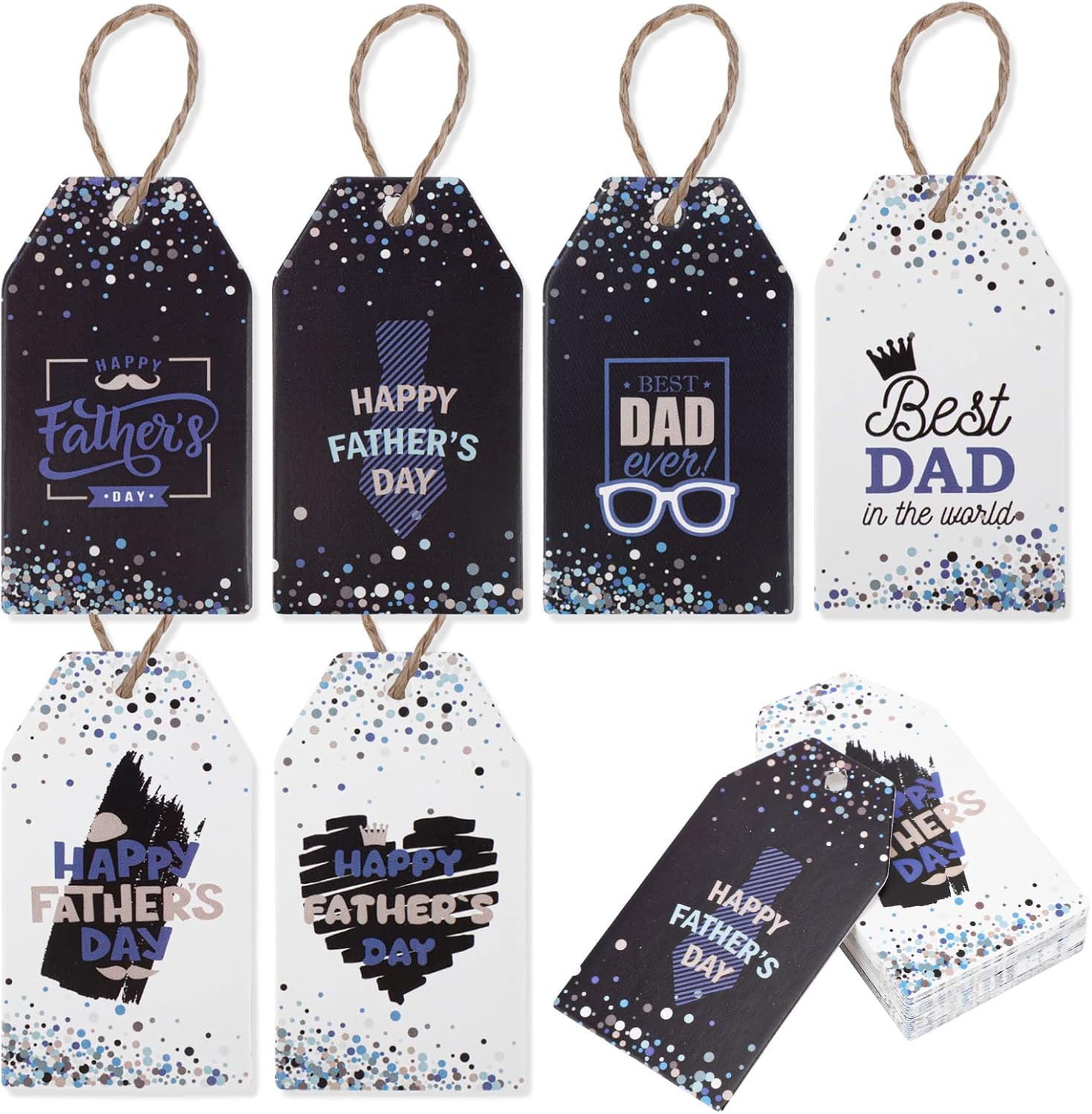 Amazon.com: HOWAF Happy Father's Day Gift Tags,Fathers Day Hang Tags ...