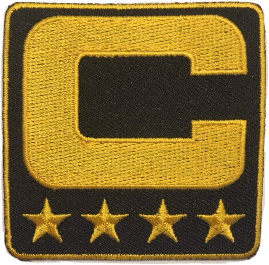 Amazon.com: Black & Yellow Gold Captain C Patch Team Color Edition Iron ...