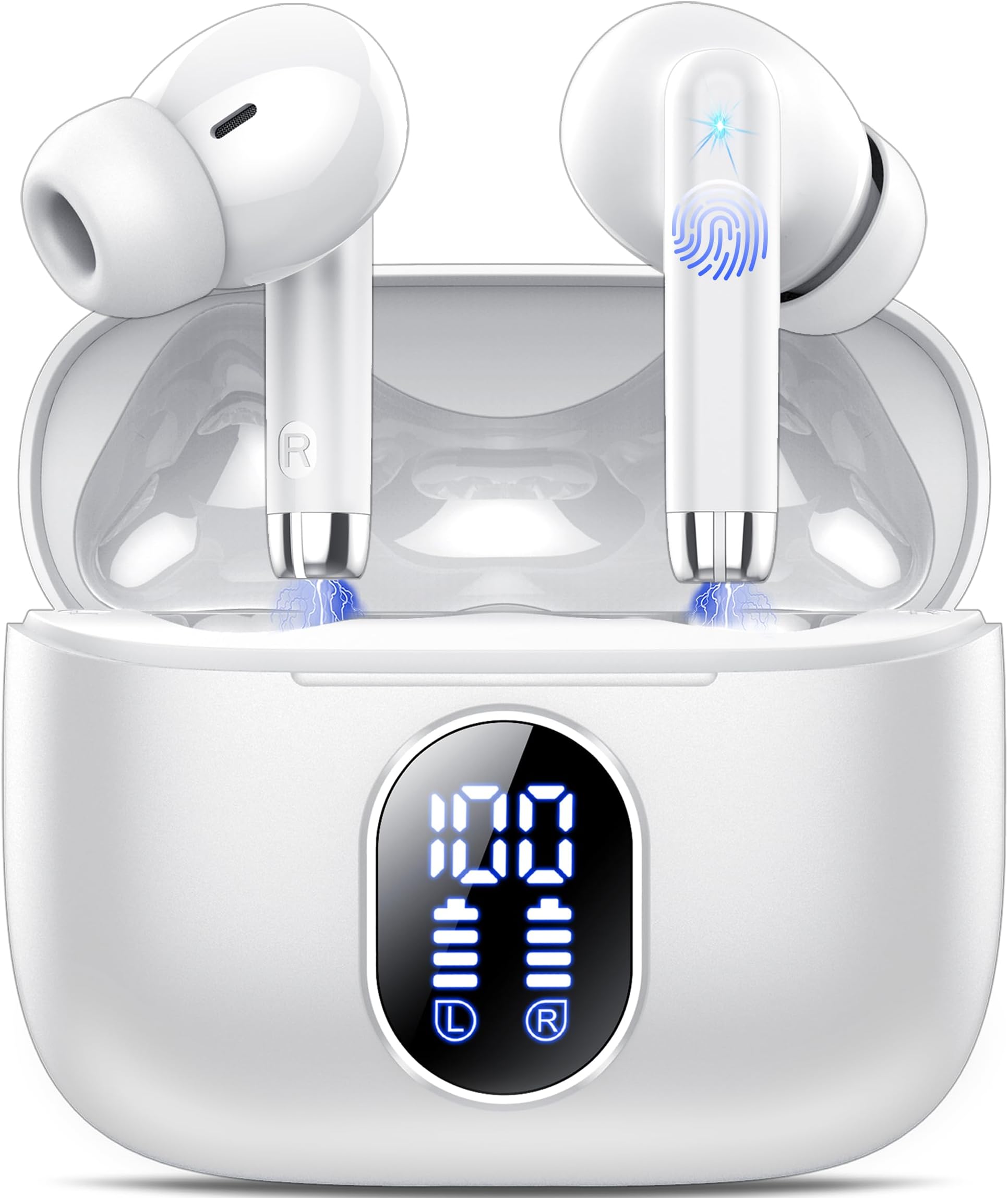 Amazon.com: Wireless Earbuds, Bluetooth 5.3 Headphones In Ear with 4 HD ...