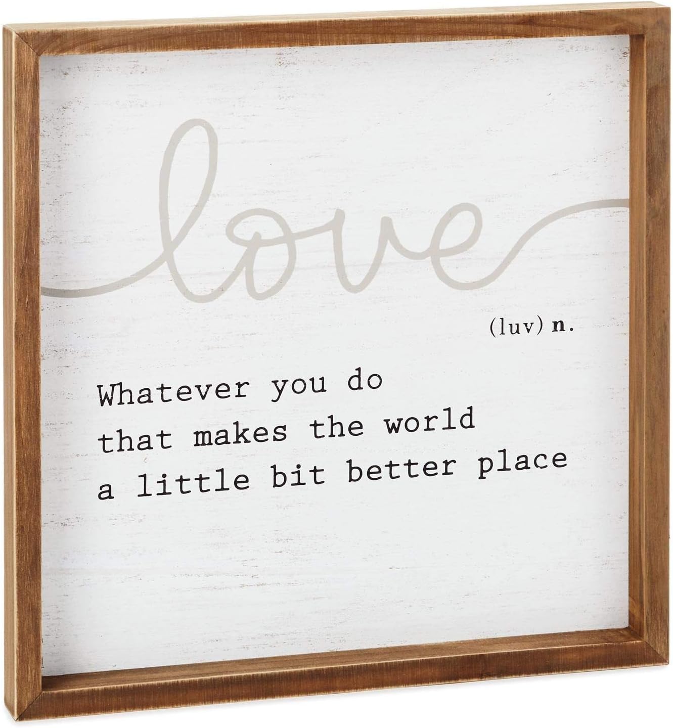 Amazon.com: Hallmark Definition of Love Wood Quote Sign, 11.75x11.75 ...