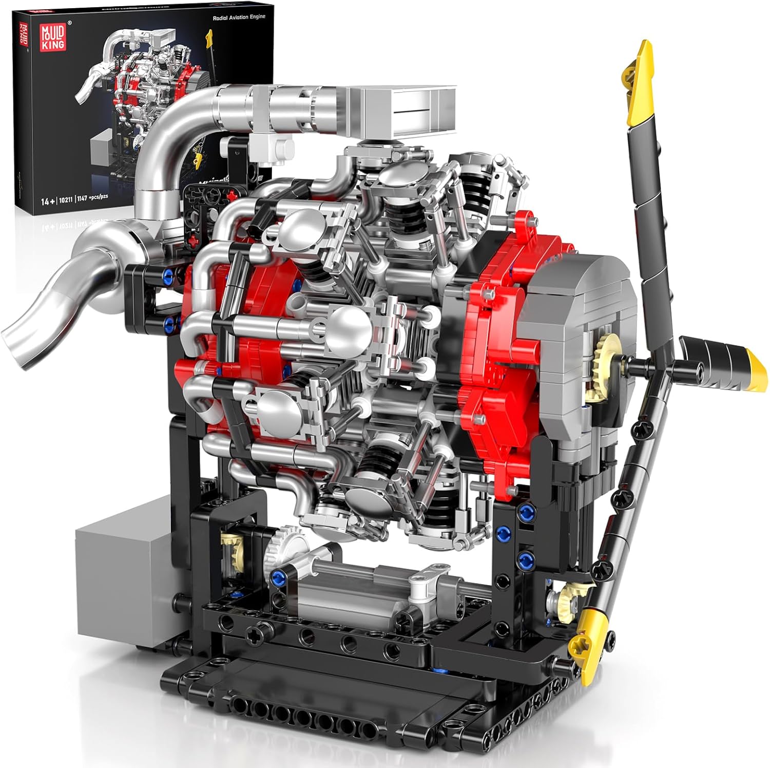 Mould King 10211 - Kits de motor radial de avión que funciona ...
