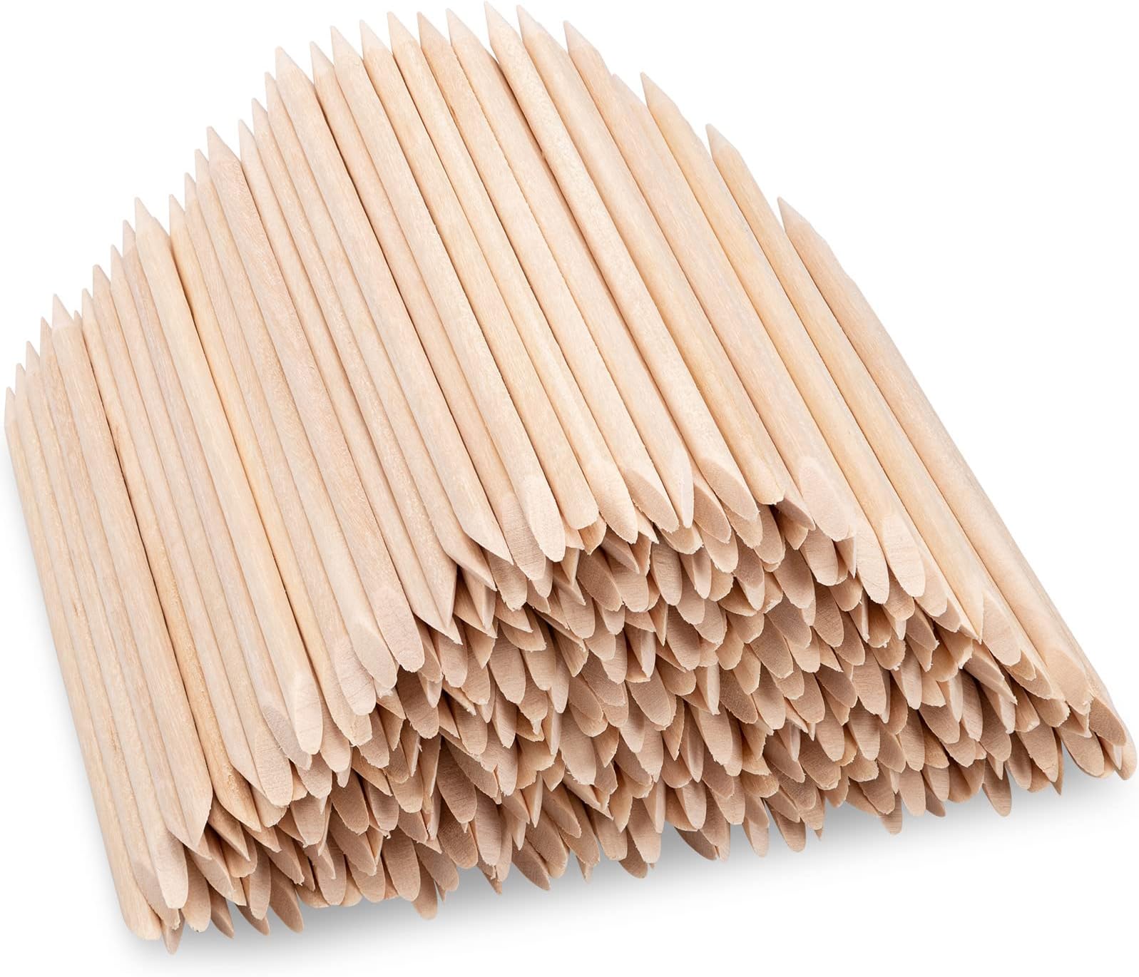 Amazon.com : Noverlife 500PCS Orange Wood Nail Sticks, Double Sided ...