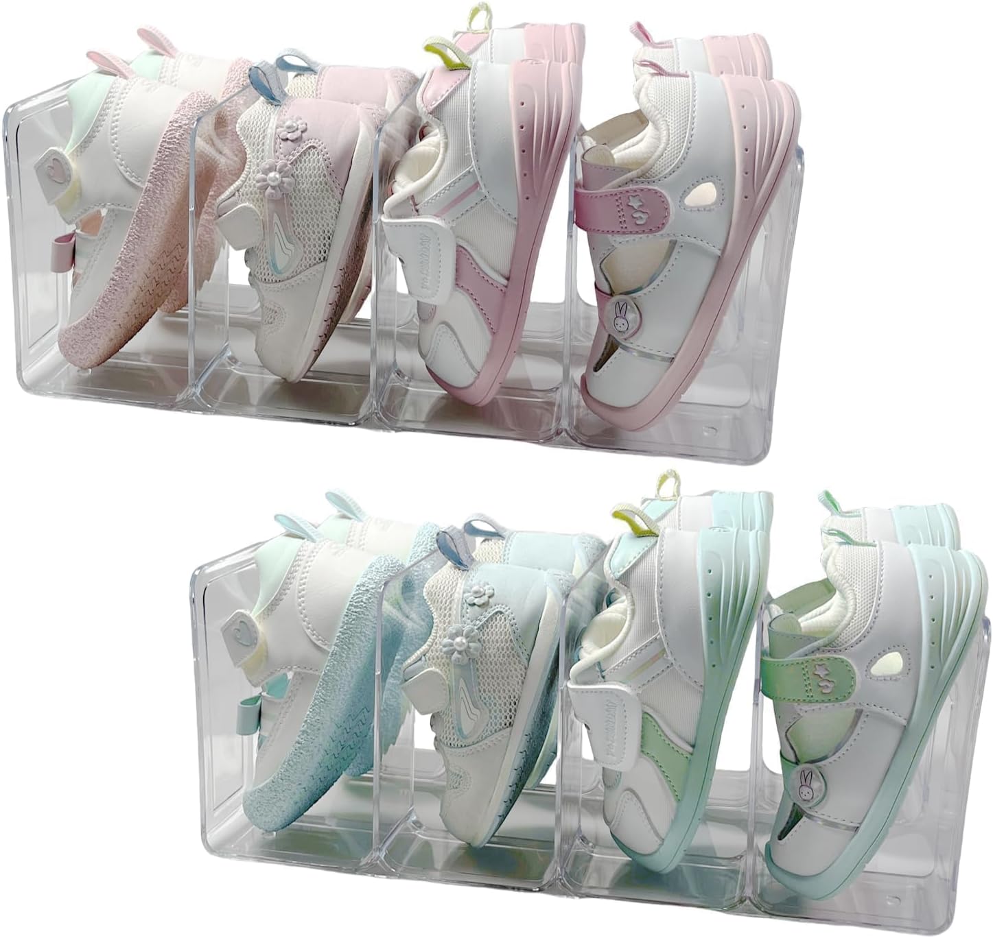 Amazon.com: Meetue Acrylic Baby Shoe Organizer 2 Pack, Clear Sturdy ...
