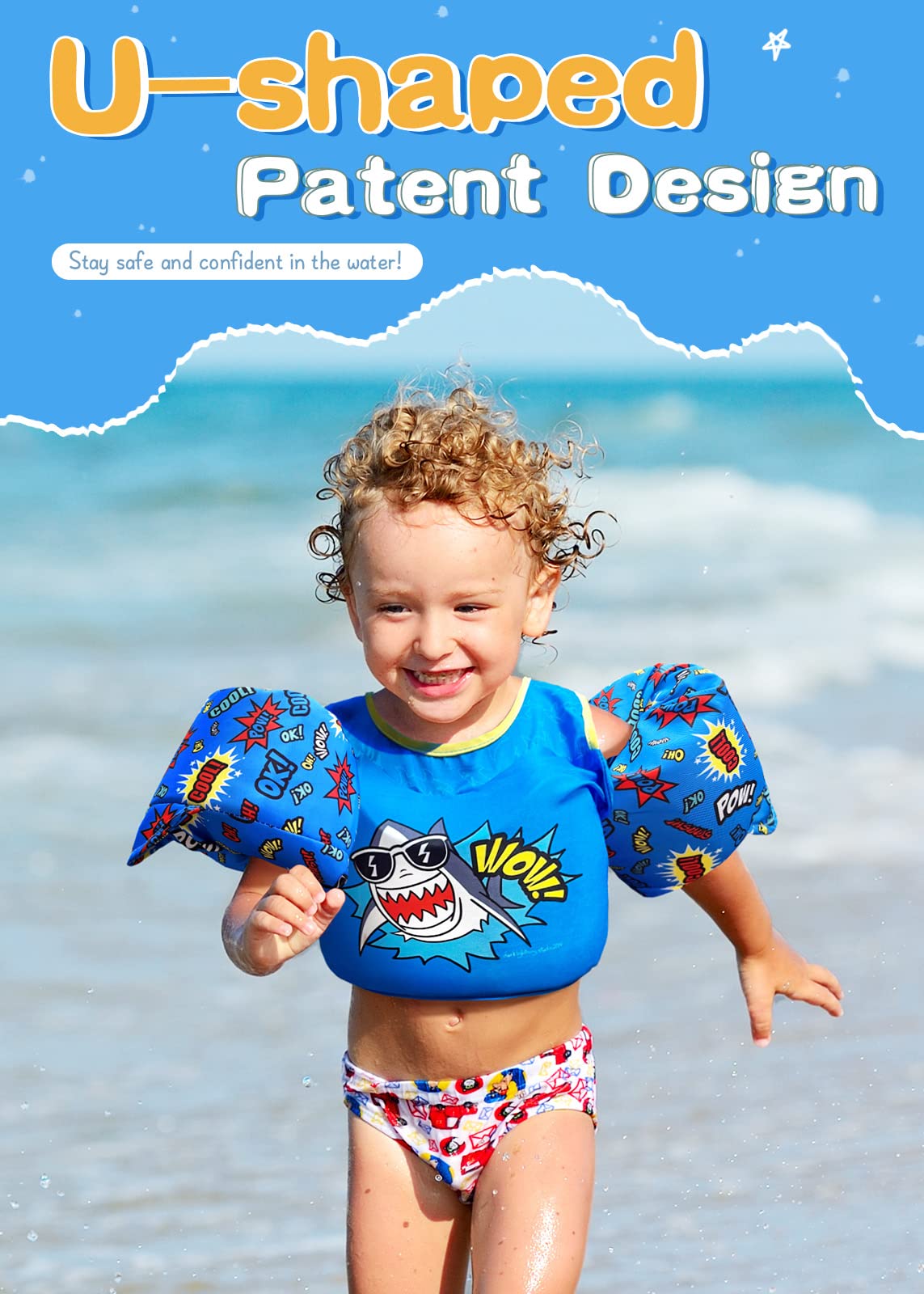 Toddler Floaties, Swim Vest for Boys and Girls Age 2-6 Years Old, 30-50 ...