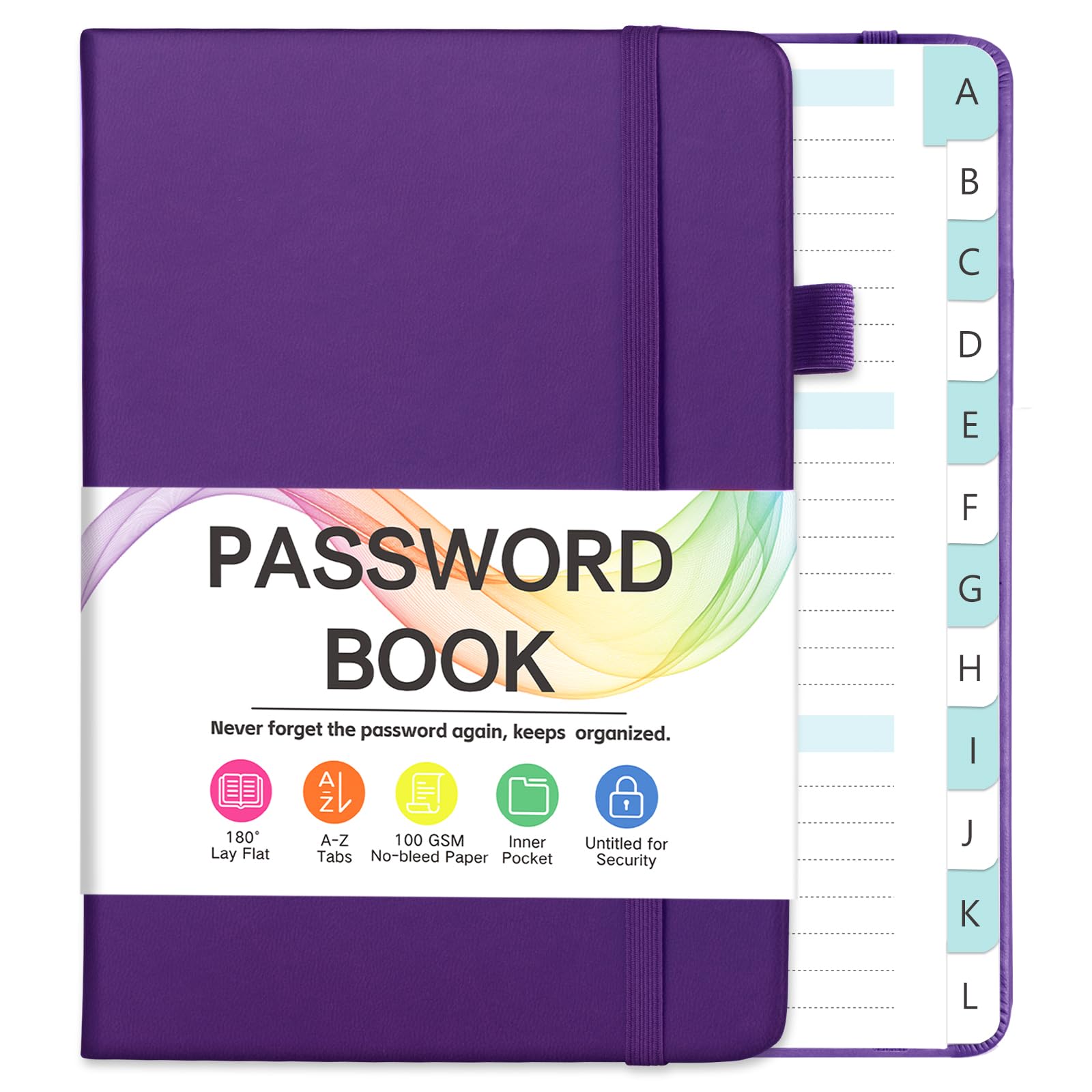 Amazon.com : Password Book with Alphabetical Tabs, Password Keeper Book ...