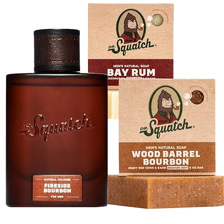Amazon.com : Dr. Squatch Men's Natural Cologne and Bar Soap - Fireside ...