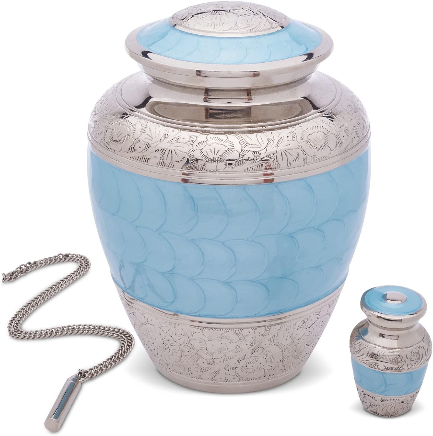Amazon.com: Light Blue Urns for Human Ashes - Adult Male & Female ...