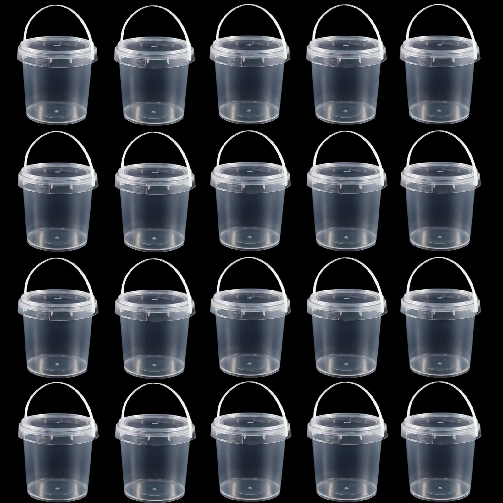 Amazon.com: Lobergel 20 Pack 33oz Slime Containers with Lids and ...